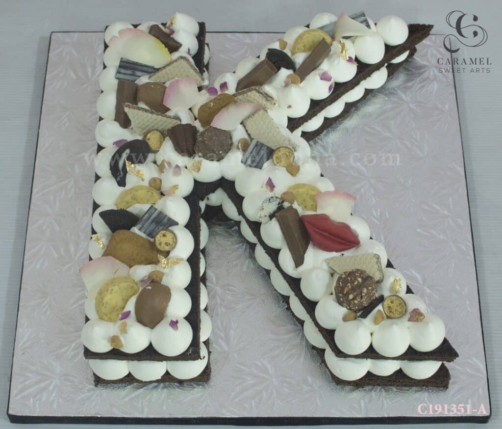 Letter K Cake – Caramel Sweet Arts