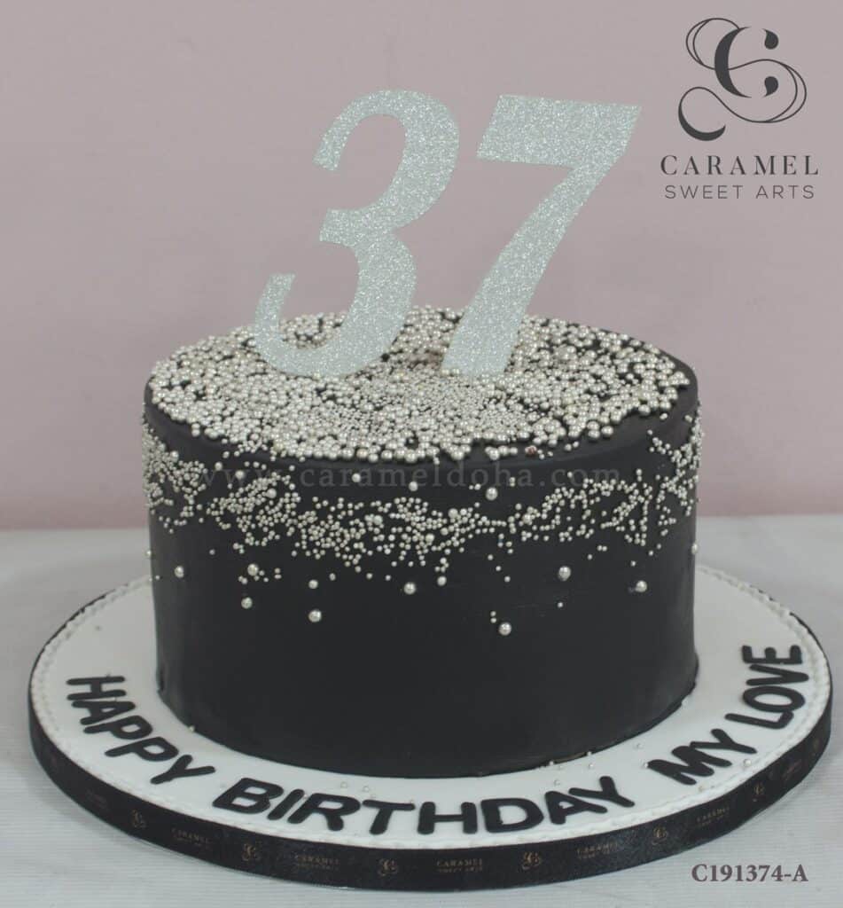 37th Birthday Cake - Caramel Sweet Arts