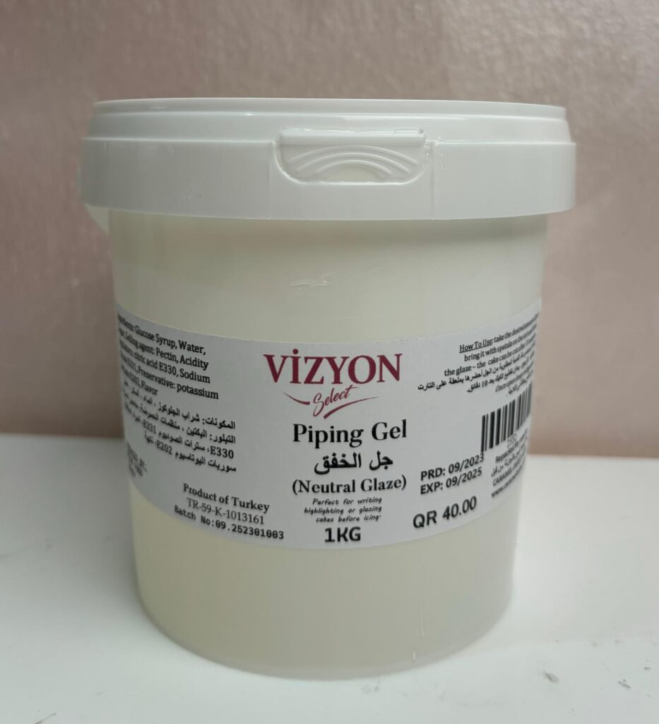 Piping Gel 1kg (Neutral Glaze) - Caramel Sweet Arts